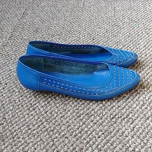 Calico | Shoes | Calico Blue Flats | Poshmark